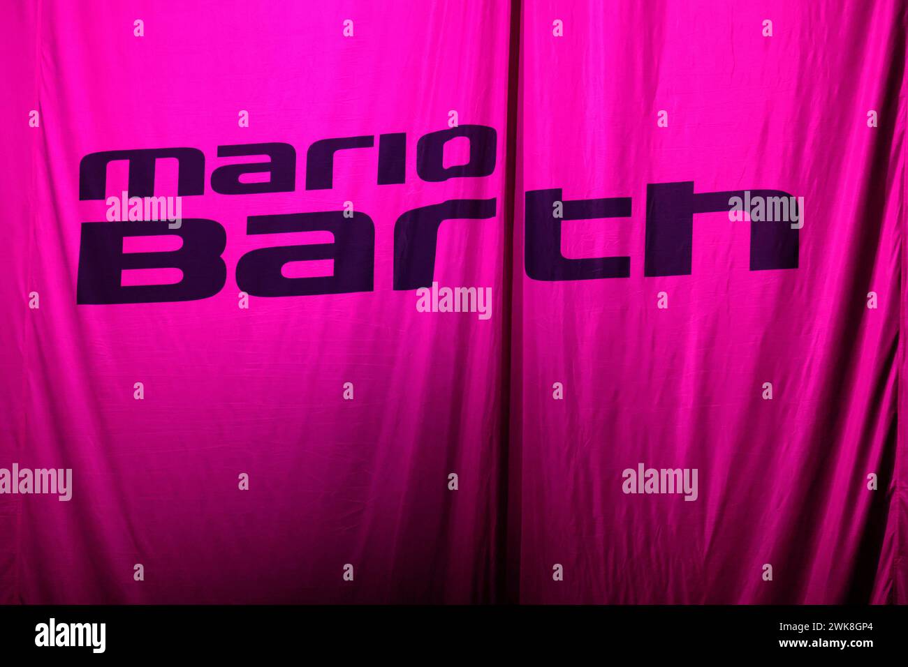Das Logo des Comedian Mario Barth bei seiner Show in der Lanxess-Arena ...