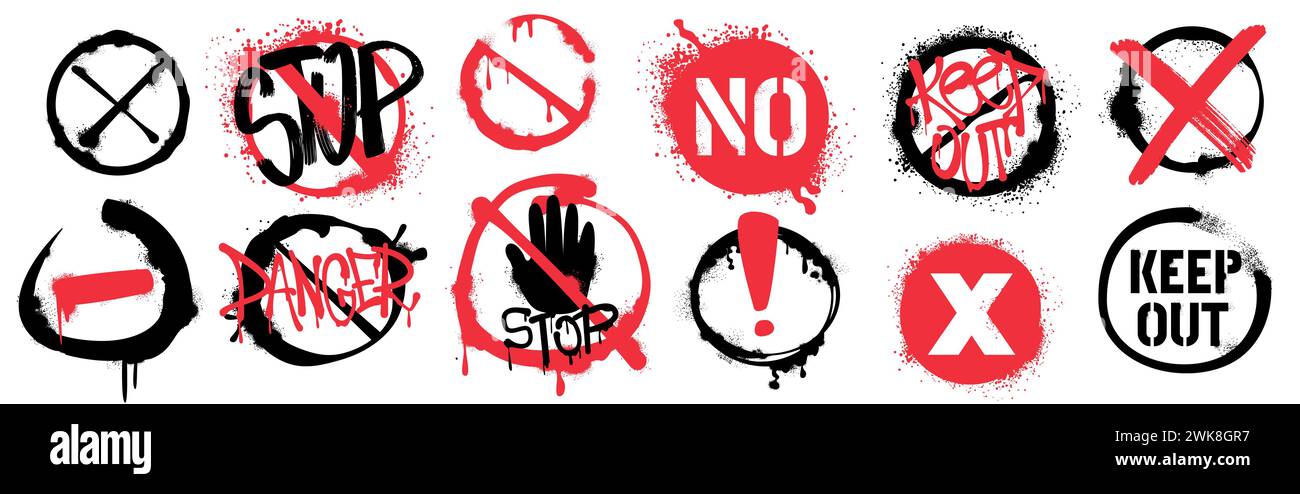 Graffiti spray circle Stock Vector Images - Alamy