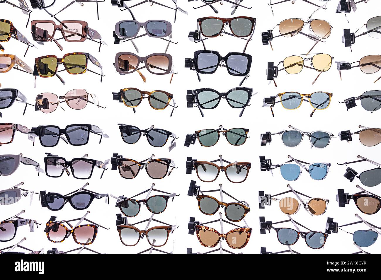 New Orleans, USA - October 26, 2023: opticians offer lot of high ...