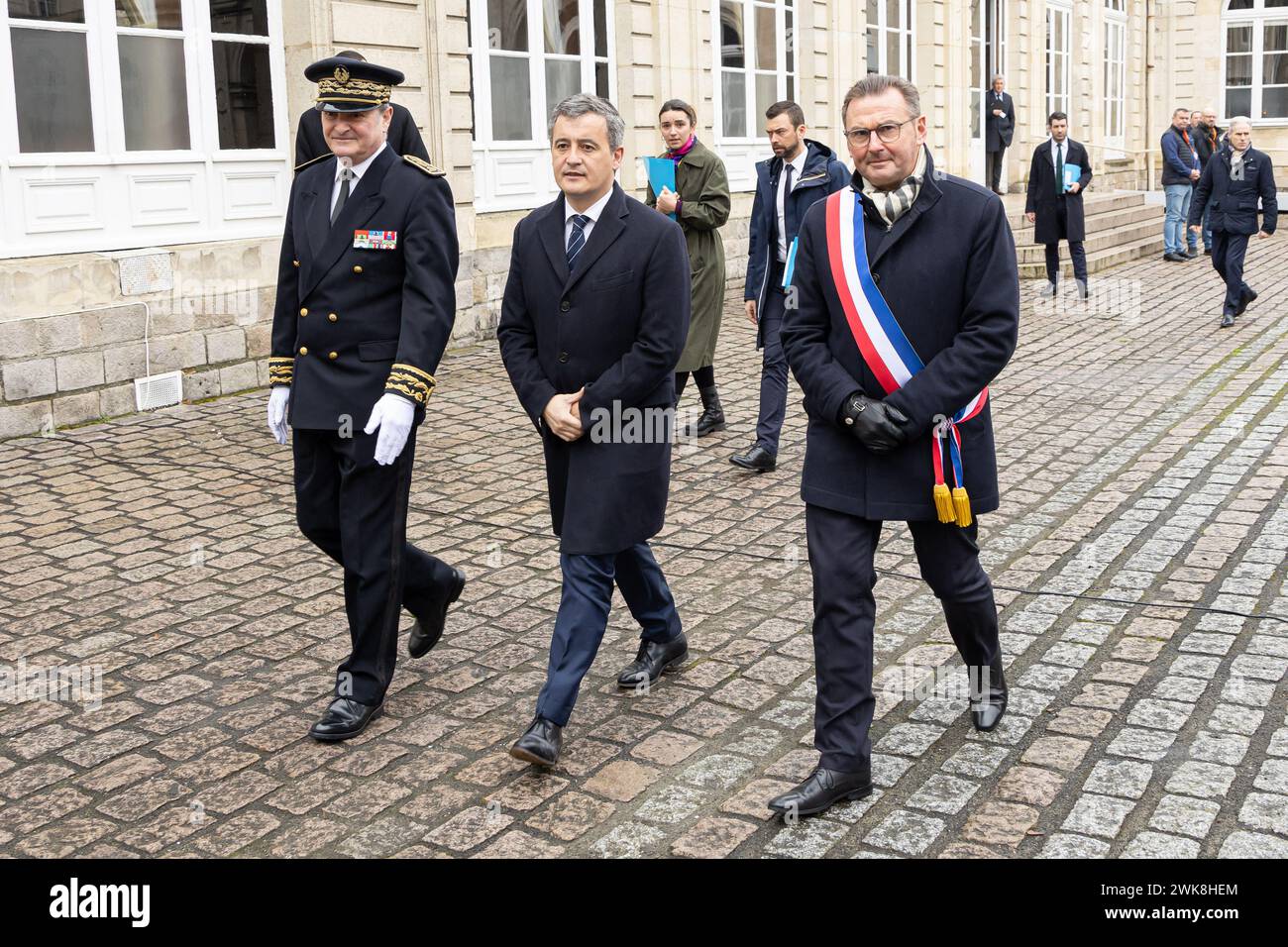 Calais prefect Jacques Billant, Gerald Darmanin, Minister of the ...