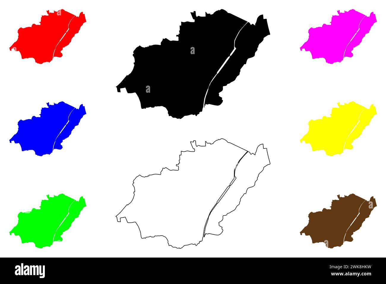 Anderlecht area map Stock Vector Images - Alamy