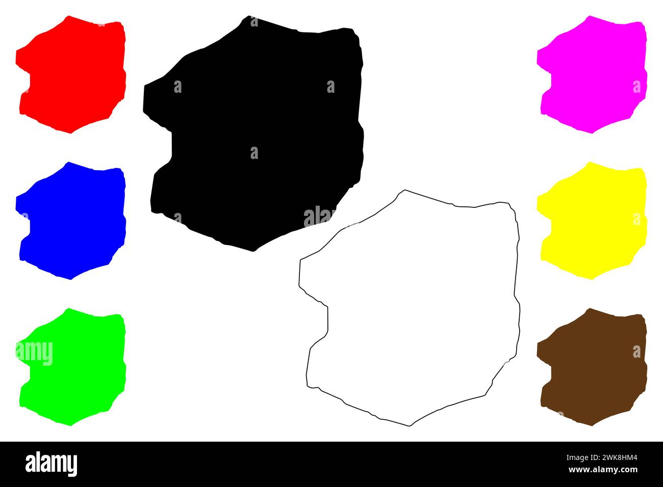 Quillacollo city (Plurinational State of Bolivia) map vector ...
