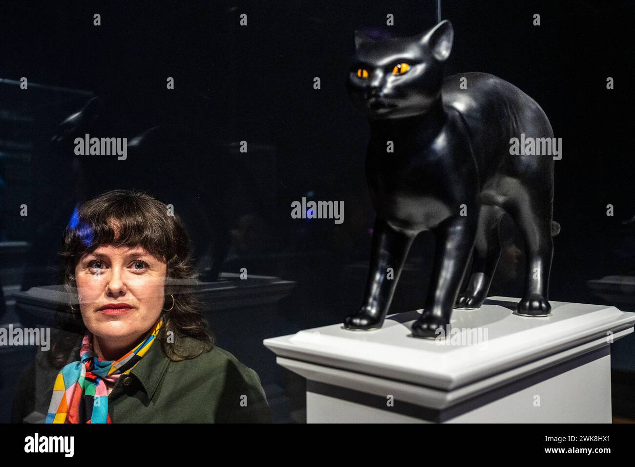 London, UK. 19 February 2024. Artist Ruth Ewan with her work 'Believe ...