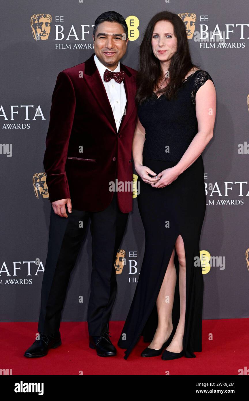 Nick Mohammed mit Ehefrau Becka Mohammed bei der Verleihung der BAFTA Film Awards 2024 / 77th ...