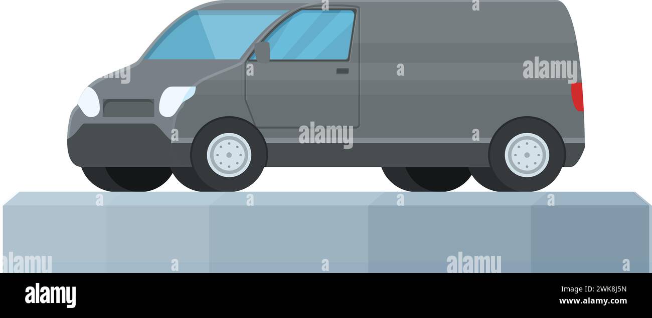 New van vehicle icon cartoon vector. Showroom store. City side riding ...