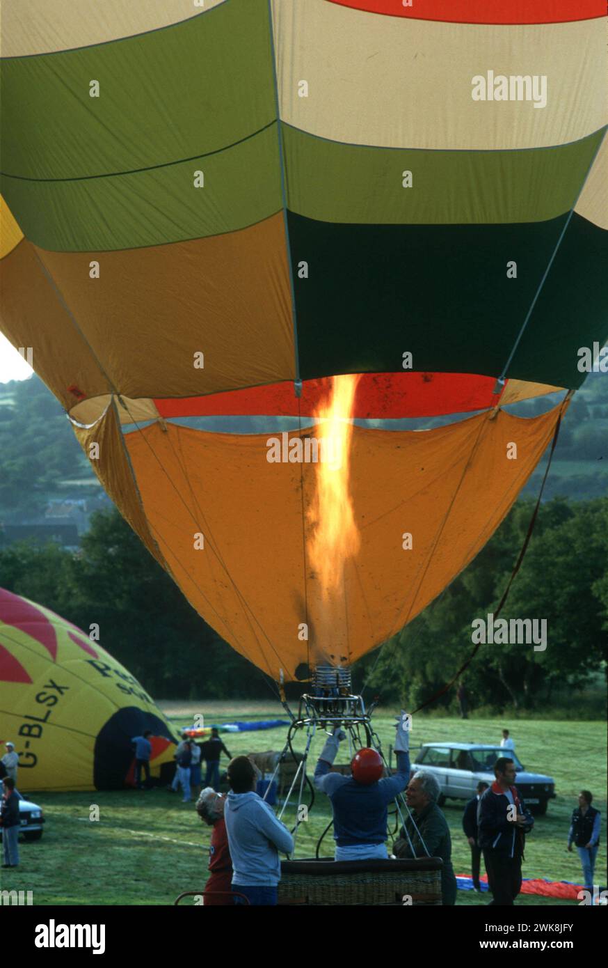 Hot air balloons take to the skies over Blackwood, South Wales, as part ...