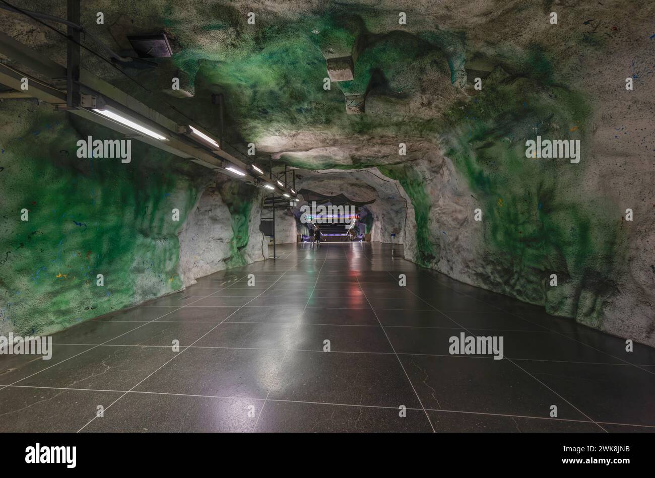 Fridhemsplan metro, subway on blue and green line, Stockholm tunnelbana ...