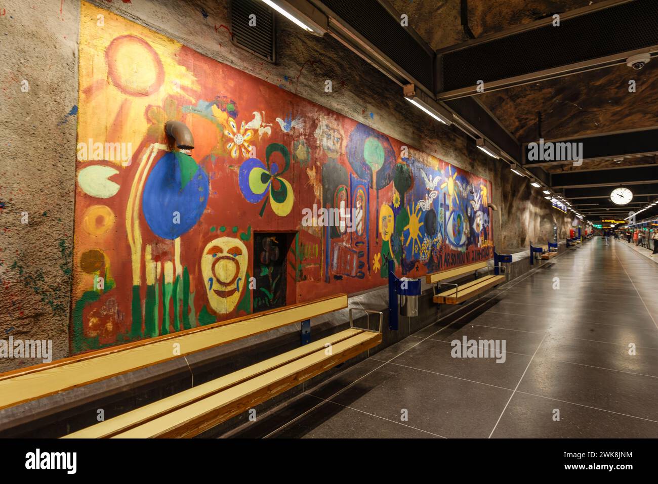 Fridhemsplan metro, subway on blue and green line, Stockholm tunnelbana ...