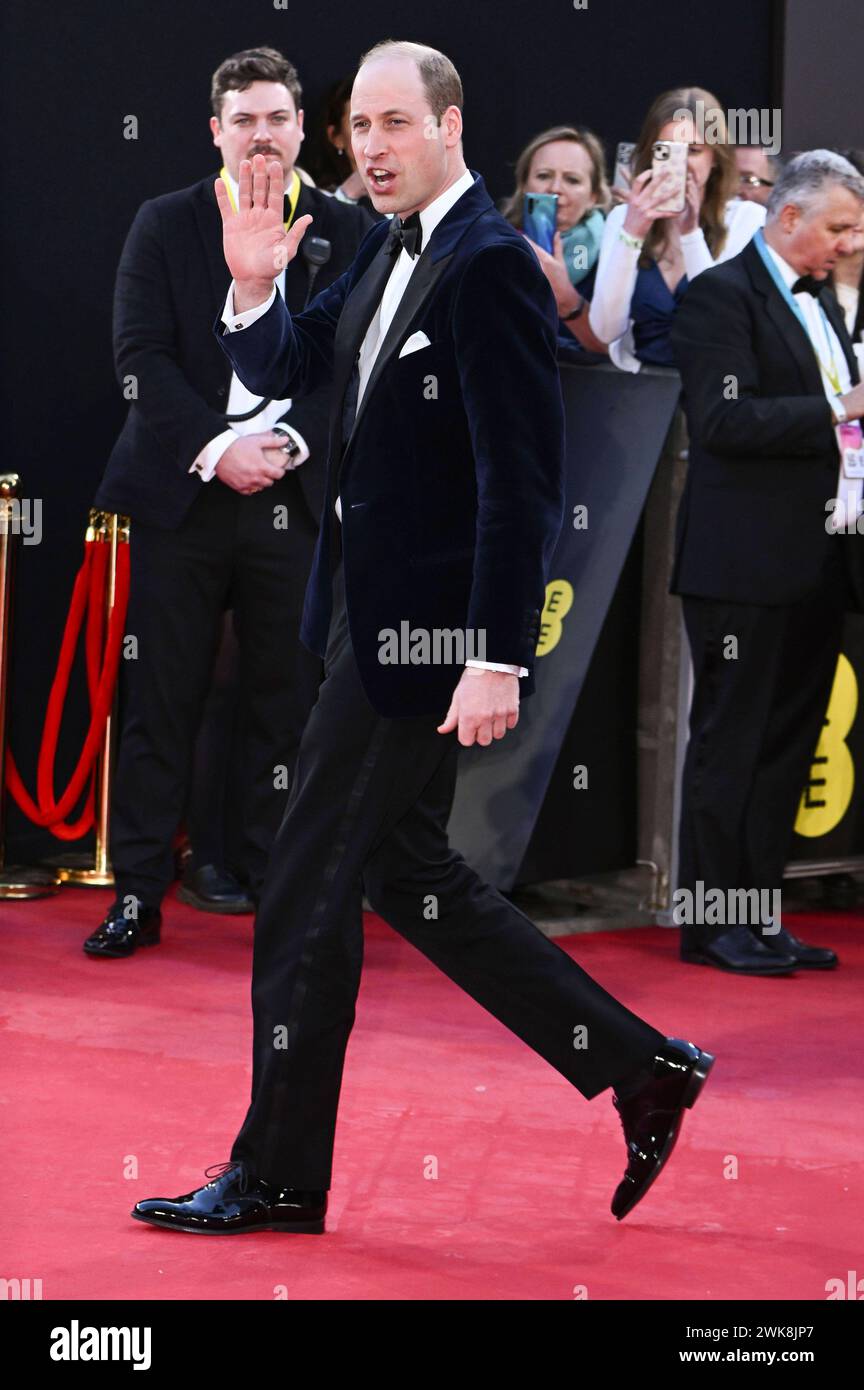 Prinz William bei der Verleihung der BAFTA Film Awards 2024 / 77th ...