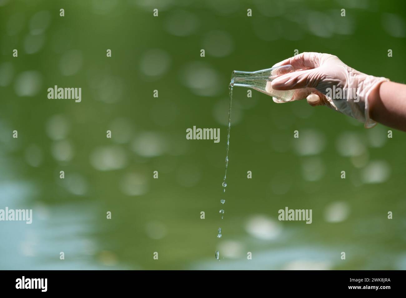Sampling water for testing. Study of the quality of waste and drinking ...