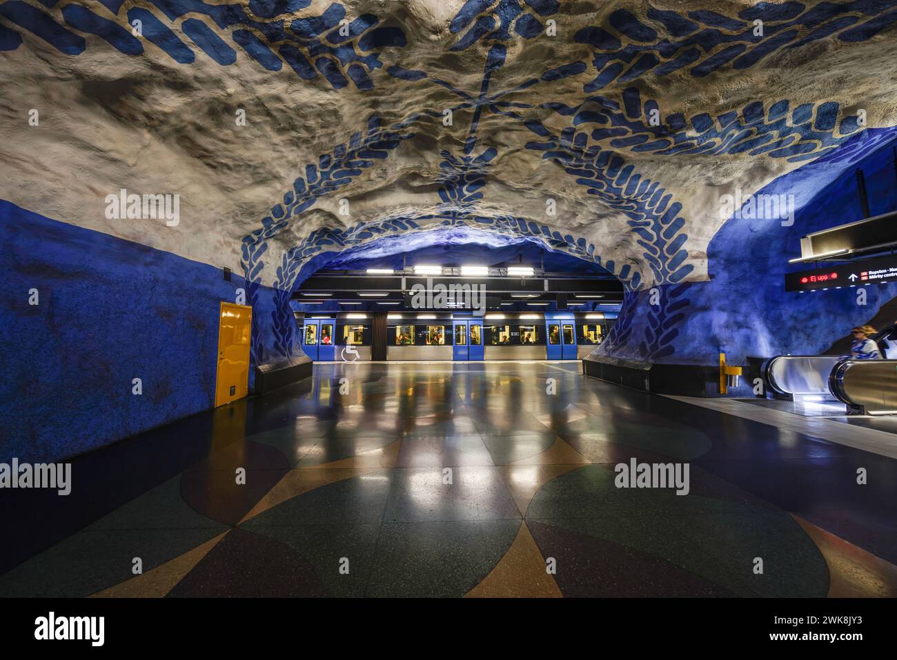 T Centralen metro, subway station on blue and red line on Stockholm ...