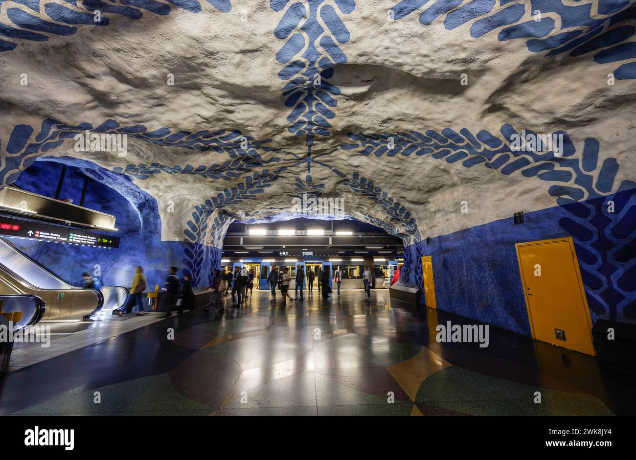 T Centralen metro, subway station on blue and red line on Stockholm ...