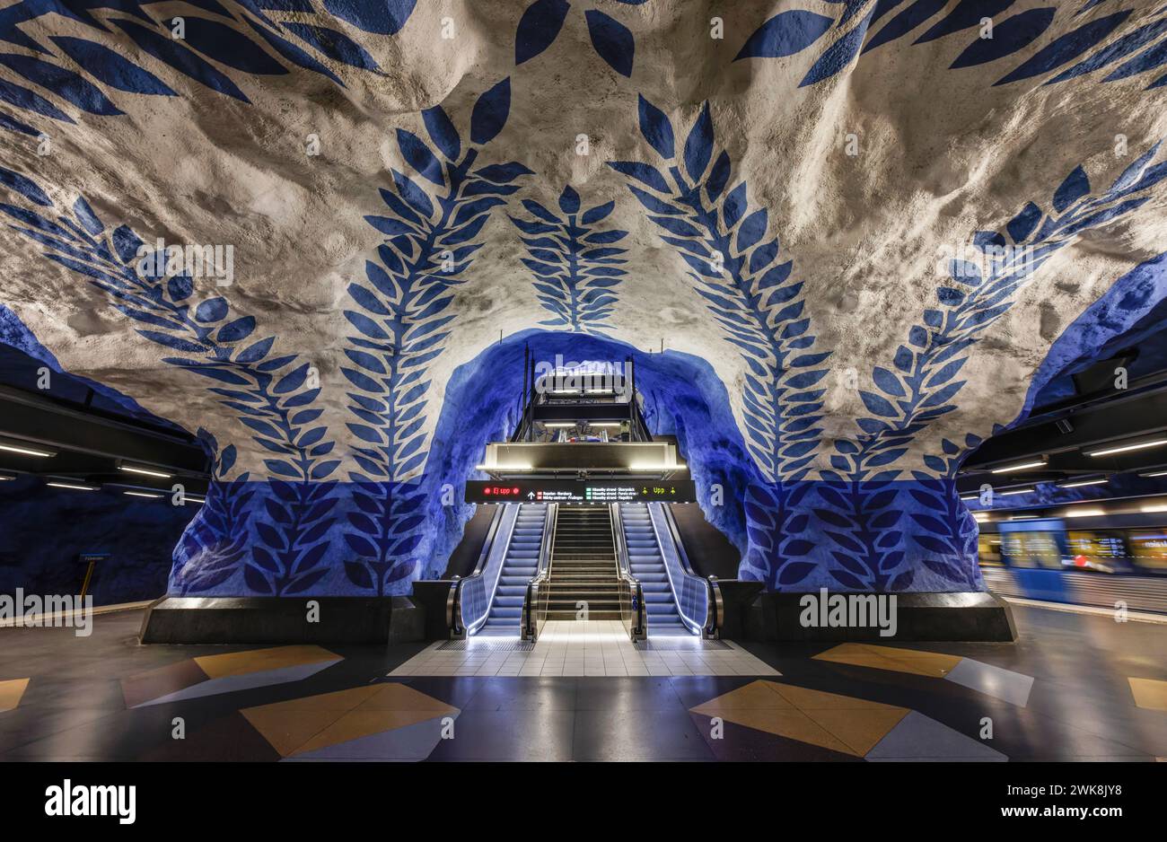 T Centralen metro, subway station on blue and red line on Stockholm ...