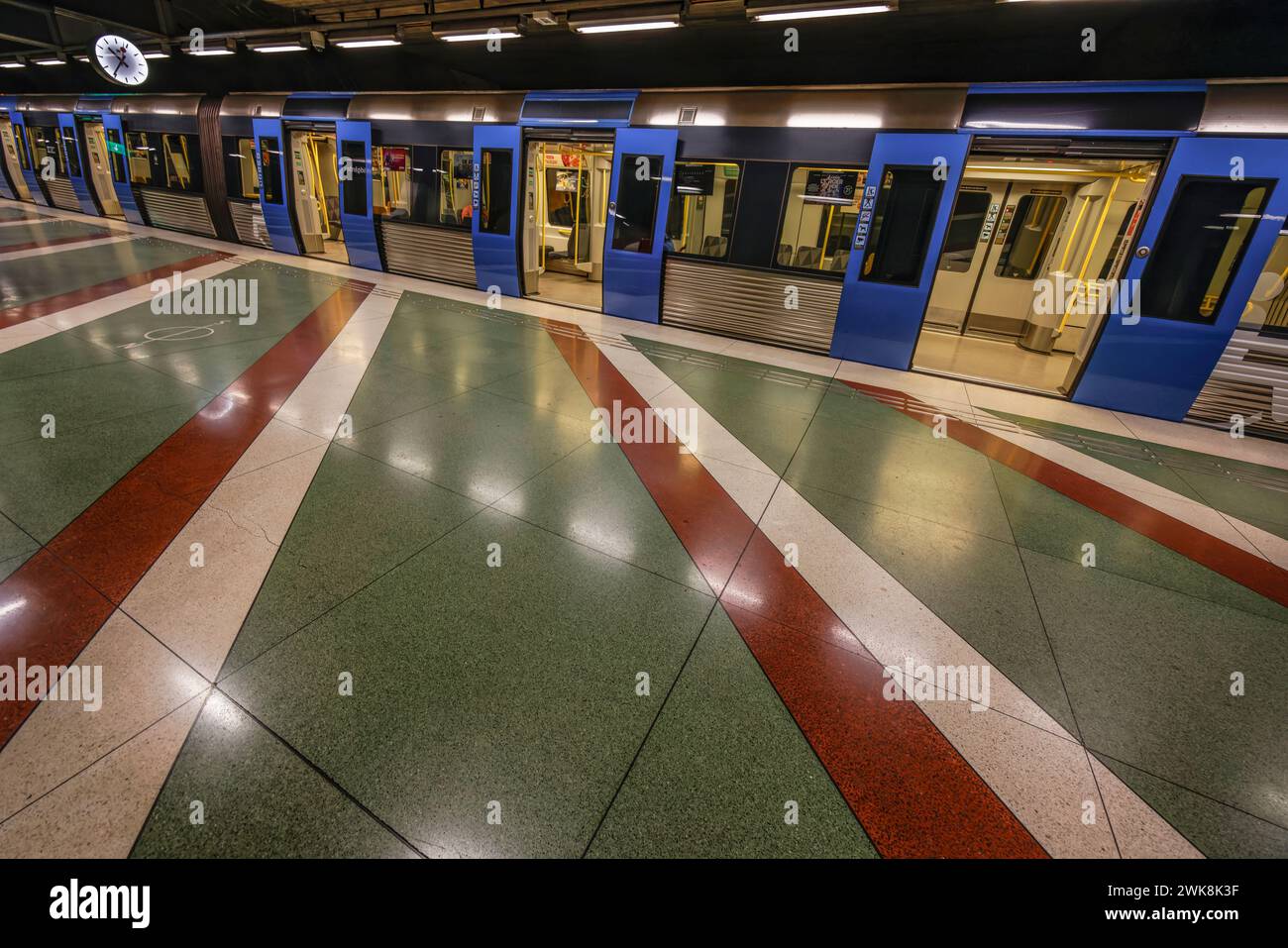 Kungstradgarden metro, subway, station on Stockholm blue line ...