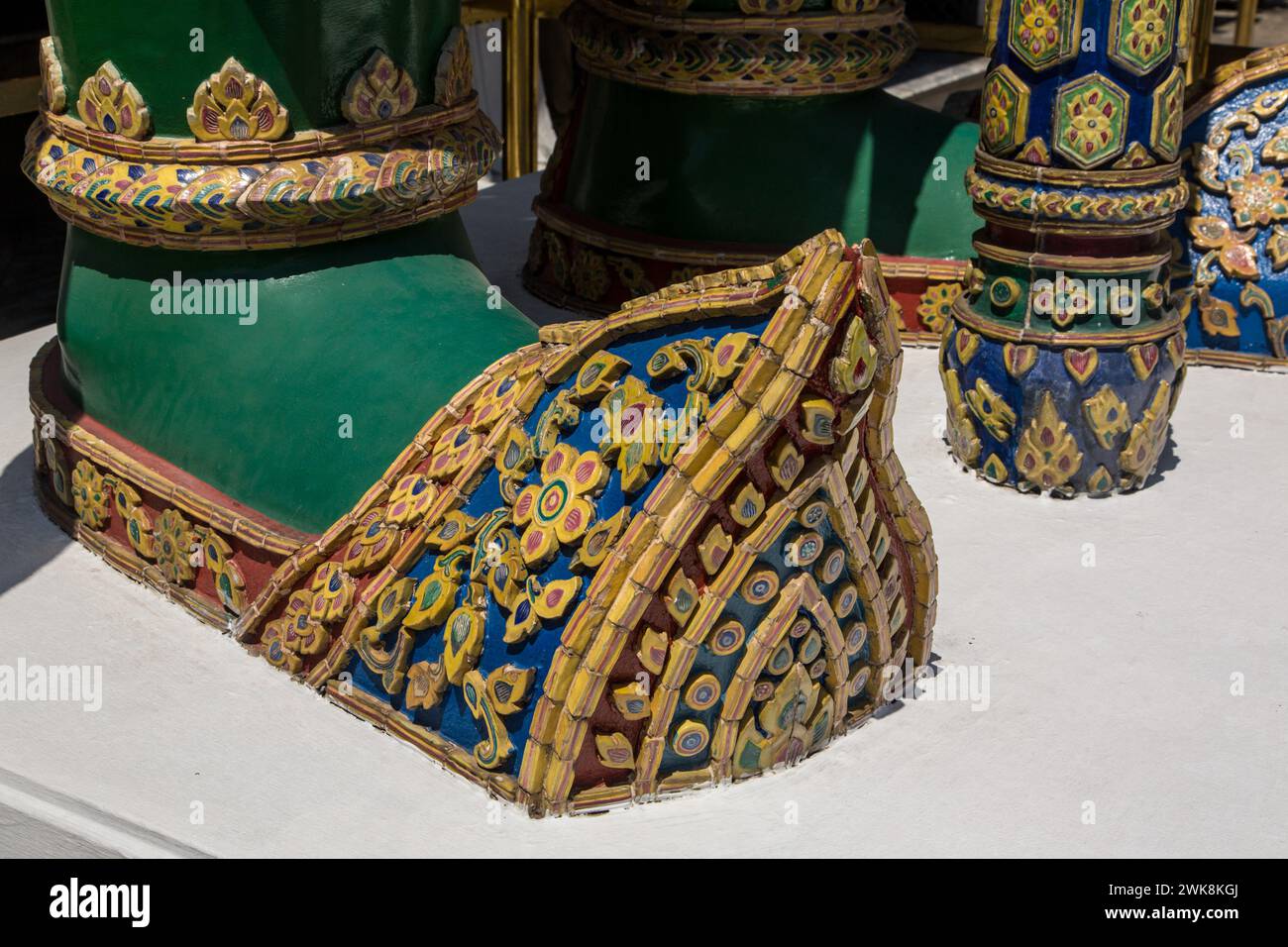Foot of a Thotsakan, a yaksha guardian statue at the Temple of the ...