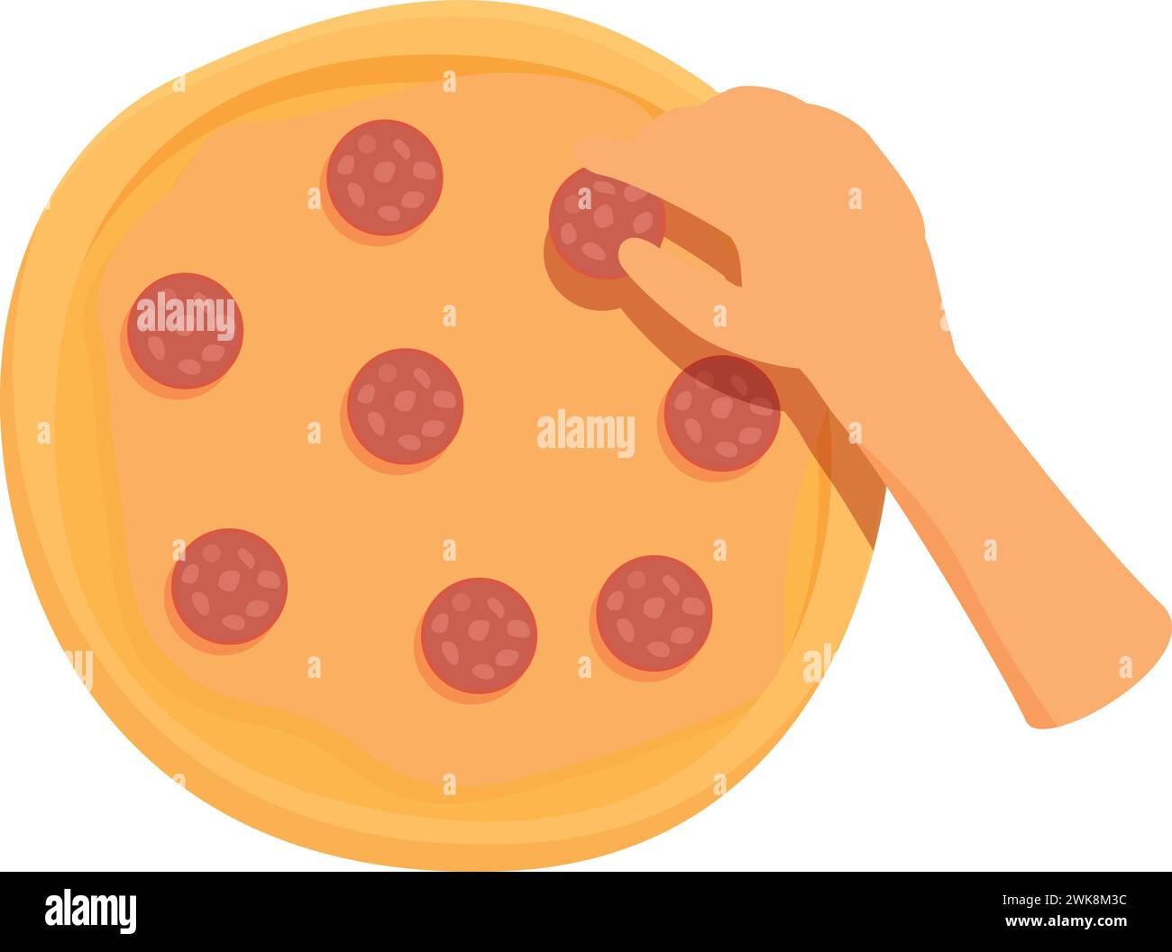 Home made pizza icon cartoon vector. Kitchen table. Restaurant pot ...