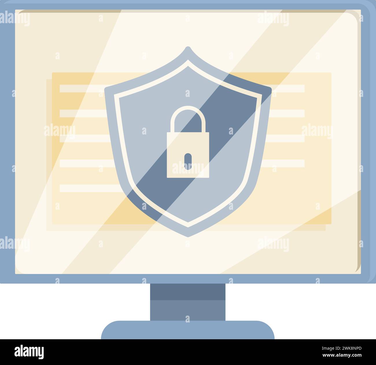 Safety lesson online icon cartoon vector. Child protection. Cyber ...
