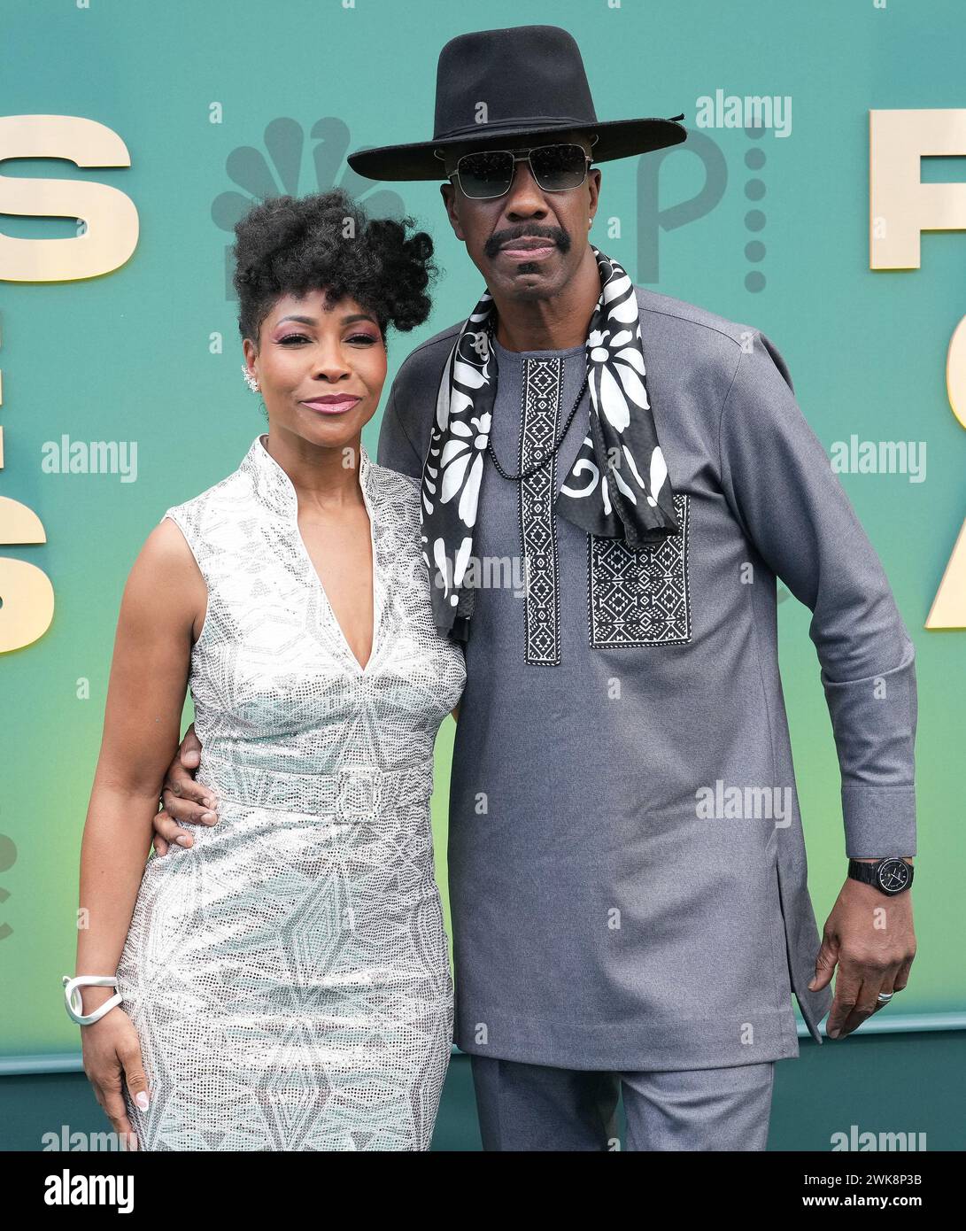 Los Angeles, USA. 18th Feb, 2024. (L-R) Shahidah Omar and J. B. Smoove ...