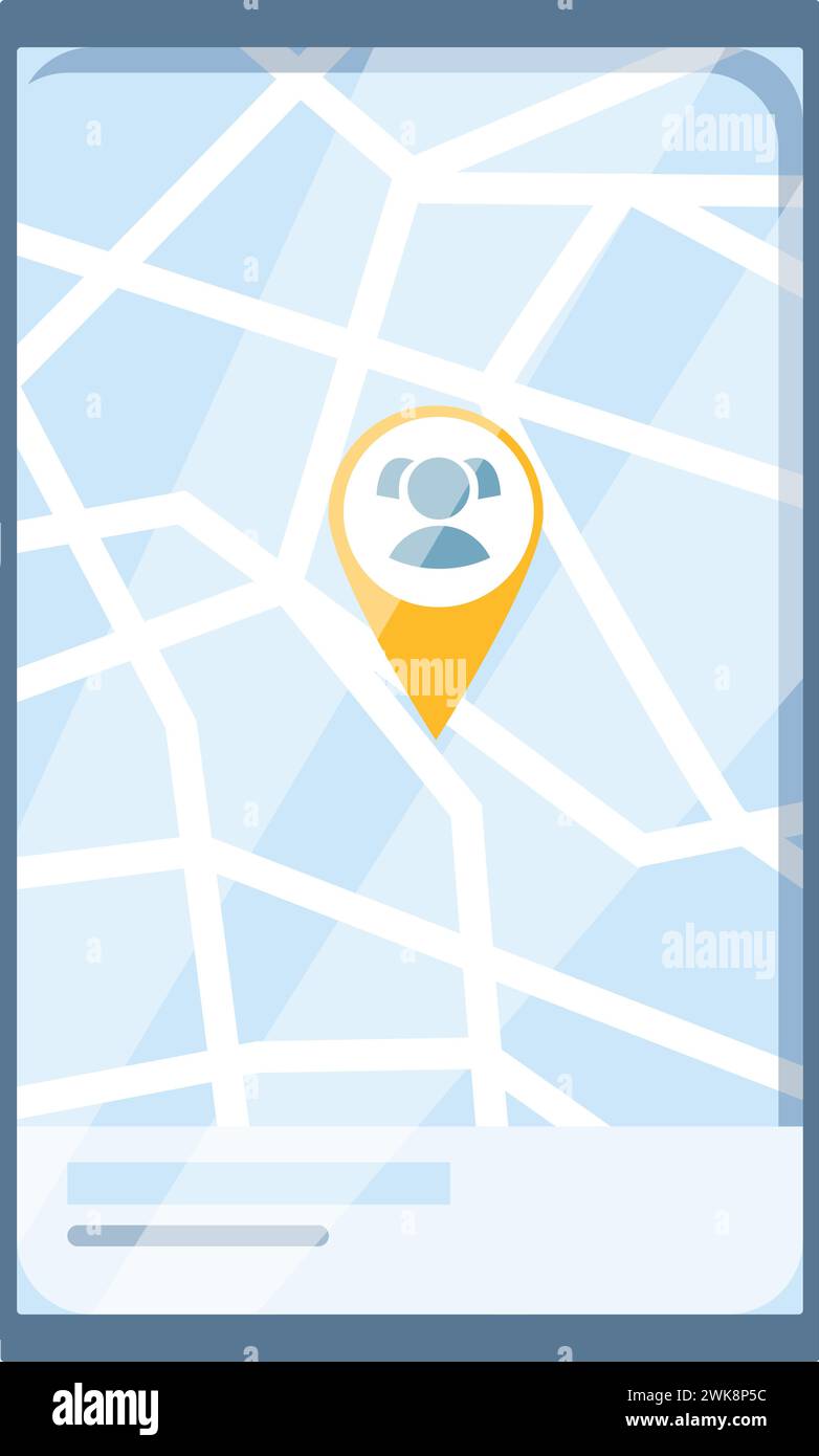 Map location access icon cartoon vector. Online electronic. Game using ...