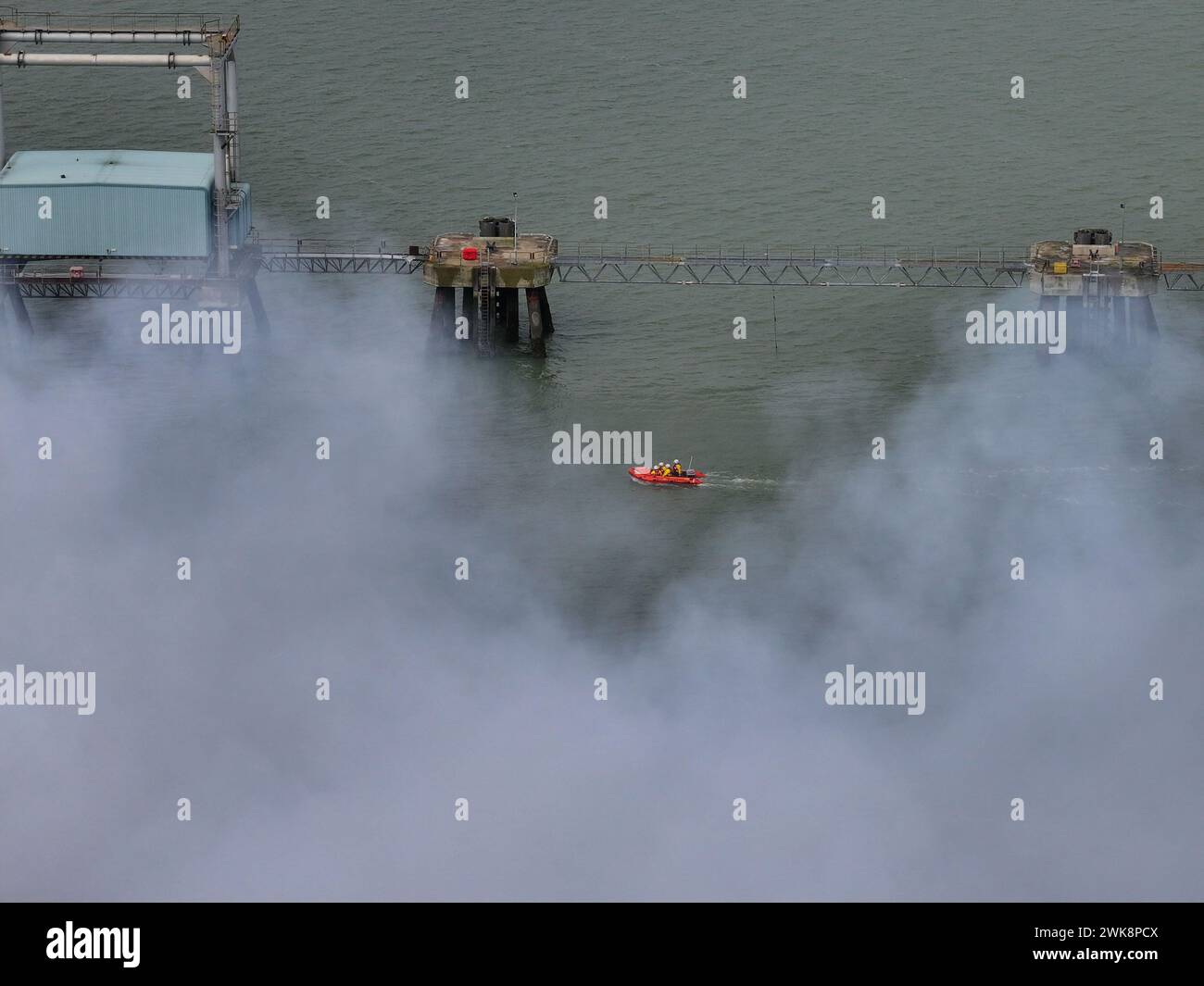 Sheerness, Kent, UK - 18 Feb 2024 Fire at recycling centre, the fire ...