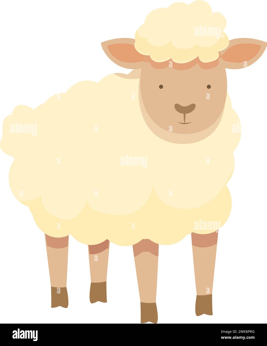Cute farm sheep icon cartoon vector. Animal lamb. Nature herd cattle ...