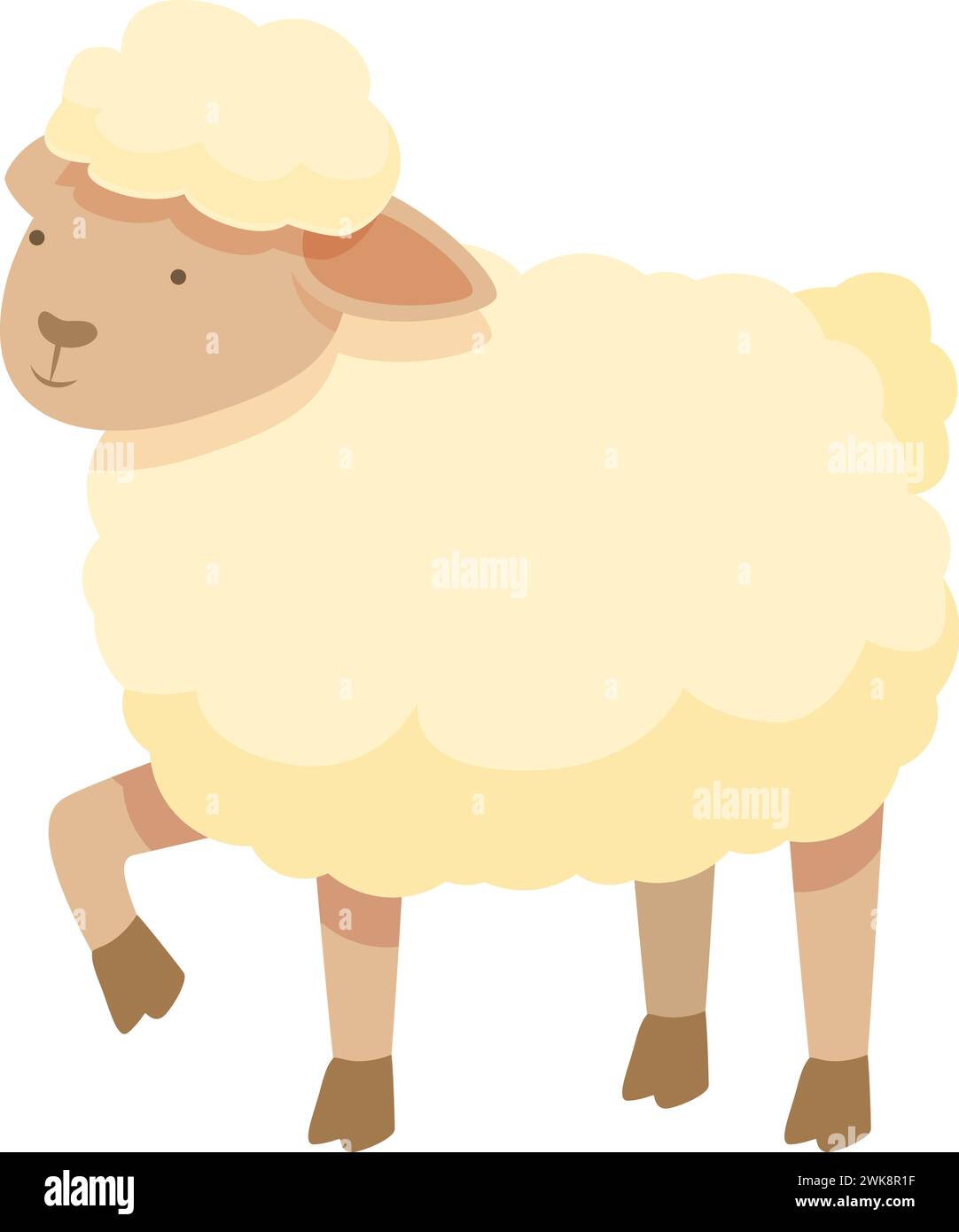 Little lamb running Stock Vector Images - Alamy