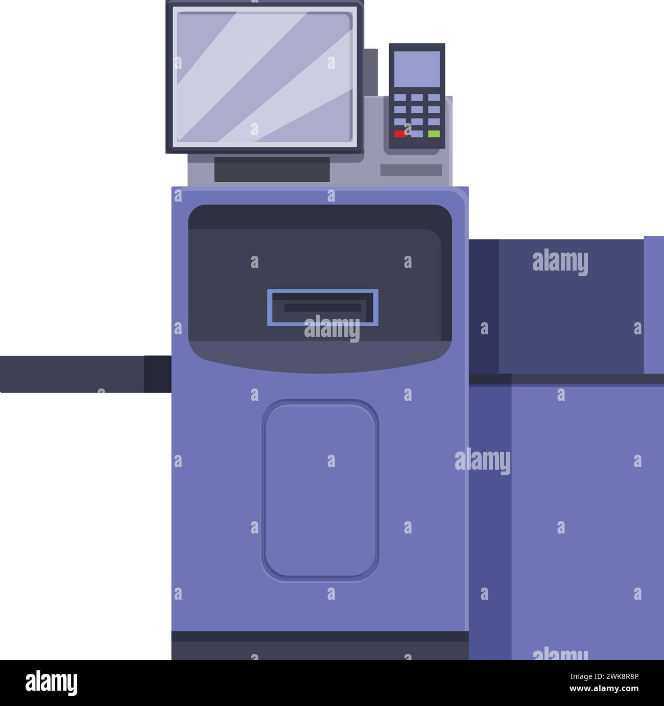 Supermarket self checkout counter Cut Out Stock Images & Pictures - Alamy