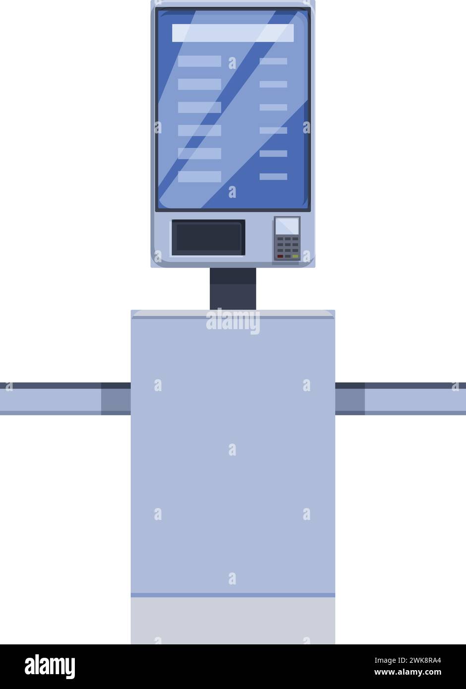 Self service icon cartoon vector. Cashier terminal. Shop check monitor Stock Vector Image & Art ...