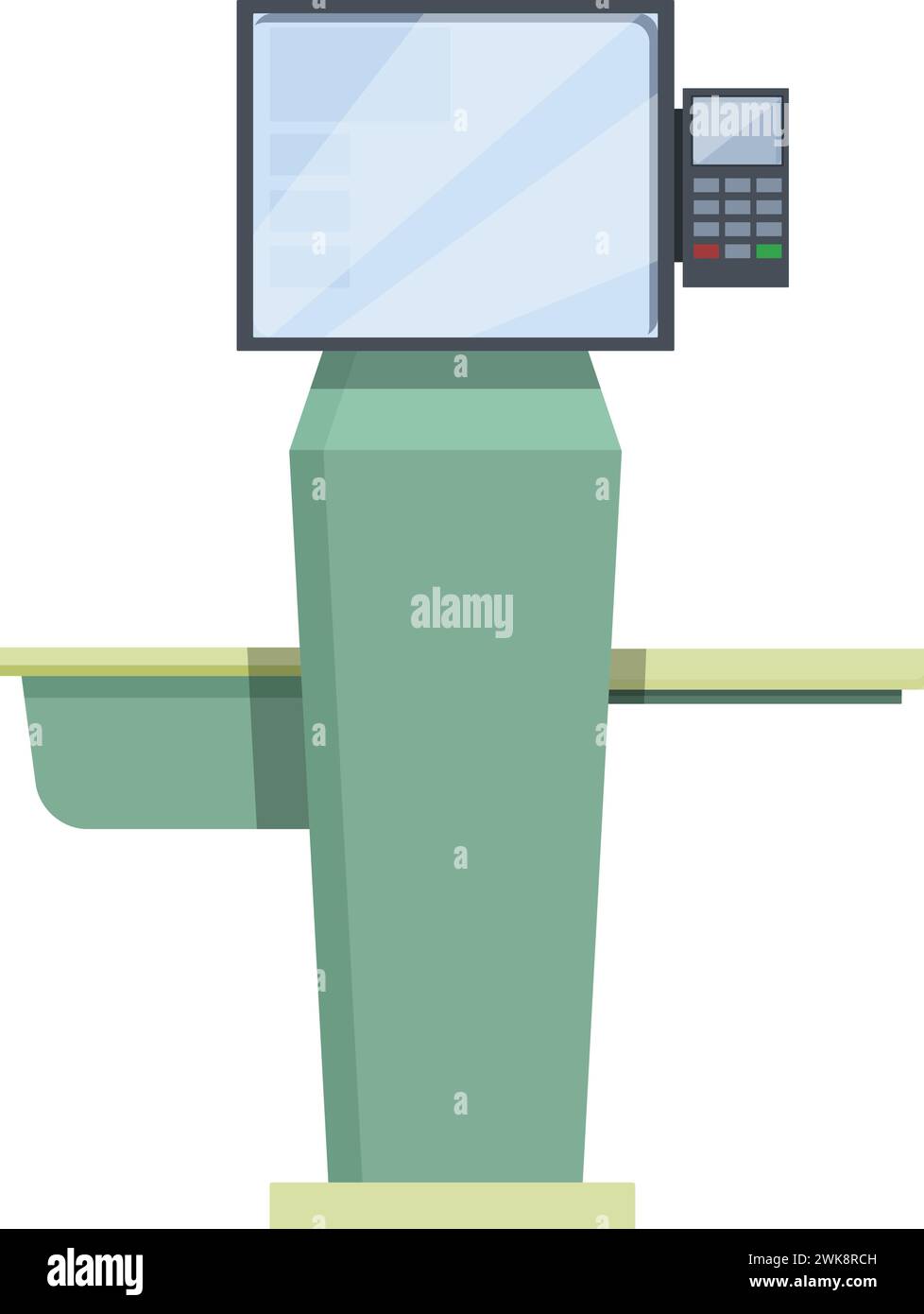 Terminal self service icon cartoon vector. Monitor machine. Screen ...