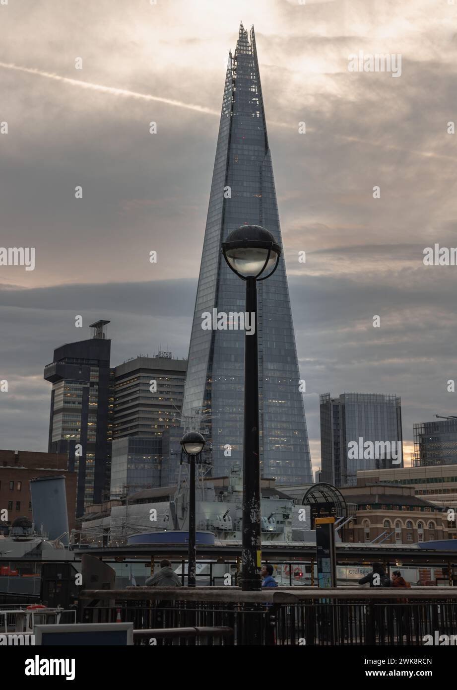 London, UK - Feb 15, 2024 - View of The Shard skyscraper, The tallest ...