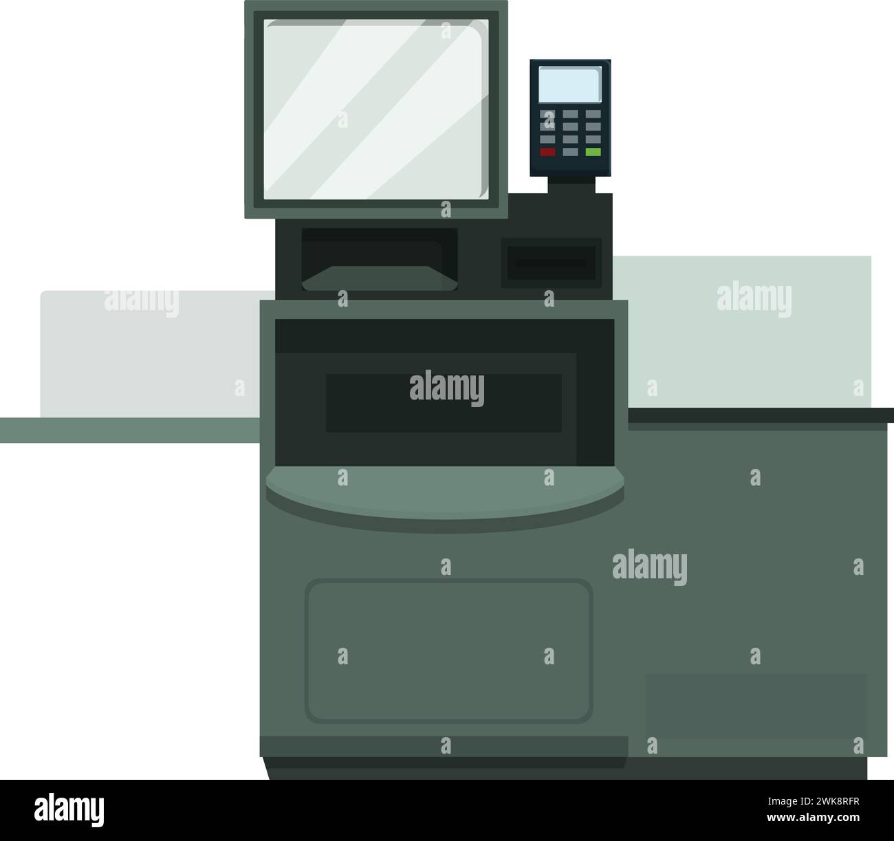 Shop terminal icon cartoon vector. Business store. Digital terminal self service Stock Vector ...