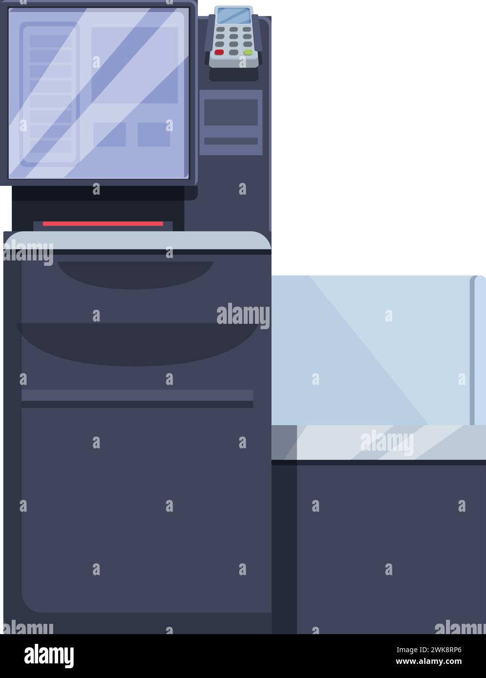 Counter food icon cartoon vector. Cashier terminal. Online decorative ...