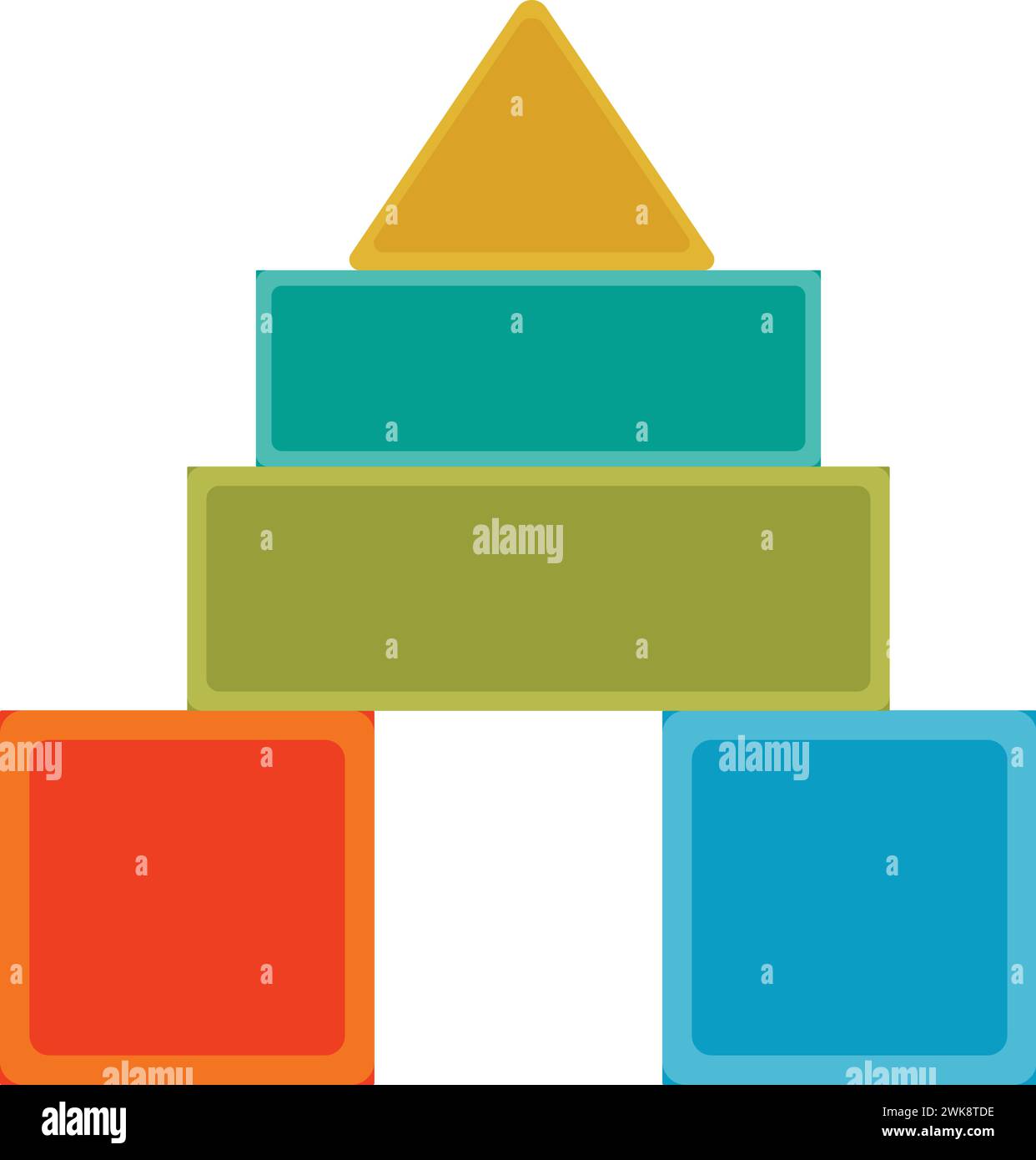 Children building blocks icon cartoon vector. Castle play. Child shape ...