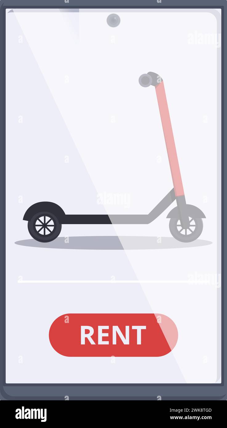 Person rent scooter icon cartoon vector. Electric parking. Lifestyle ...