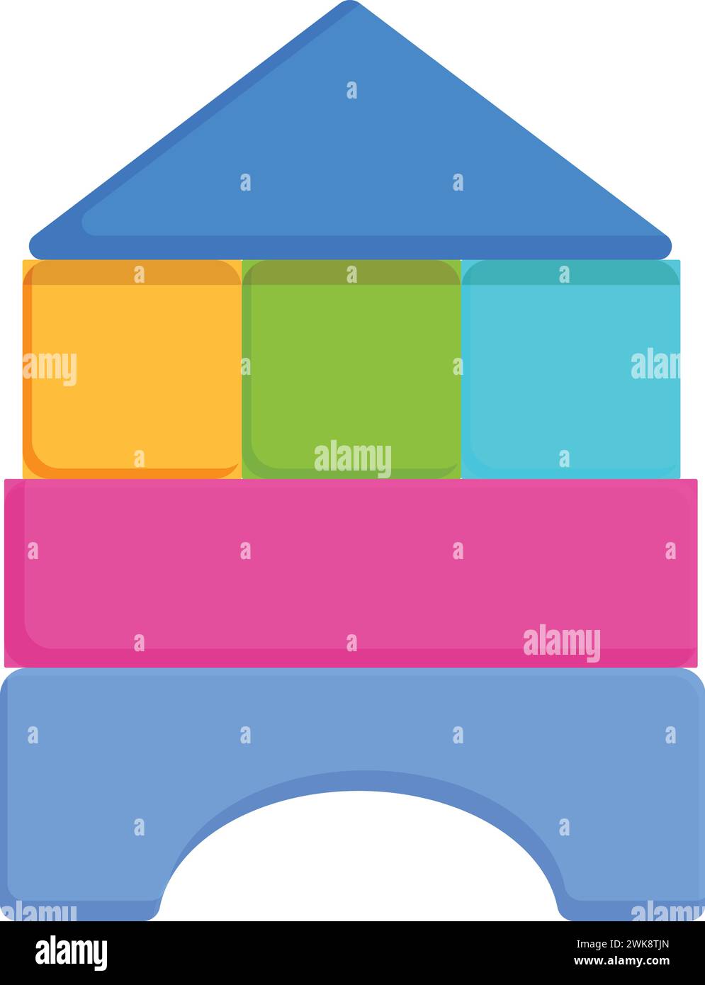 Castle tower icon cartoon vector. Building blocks. Castle education ...