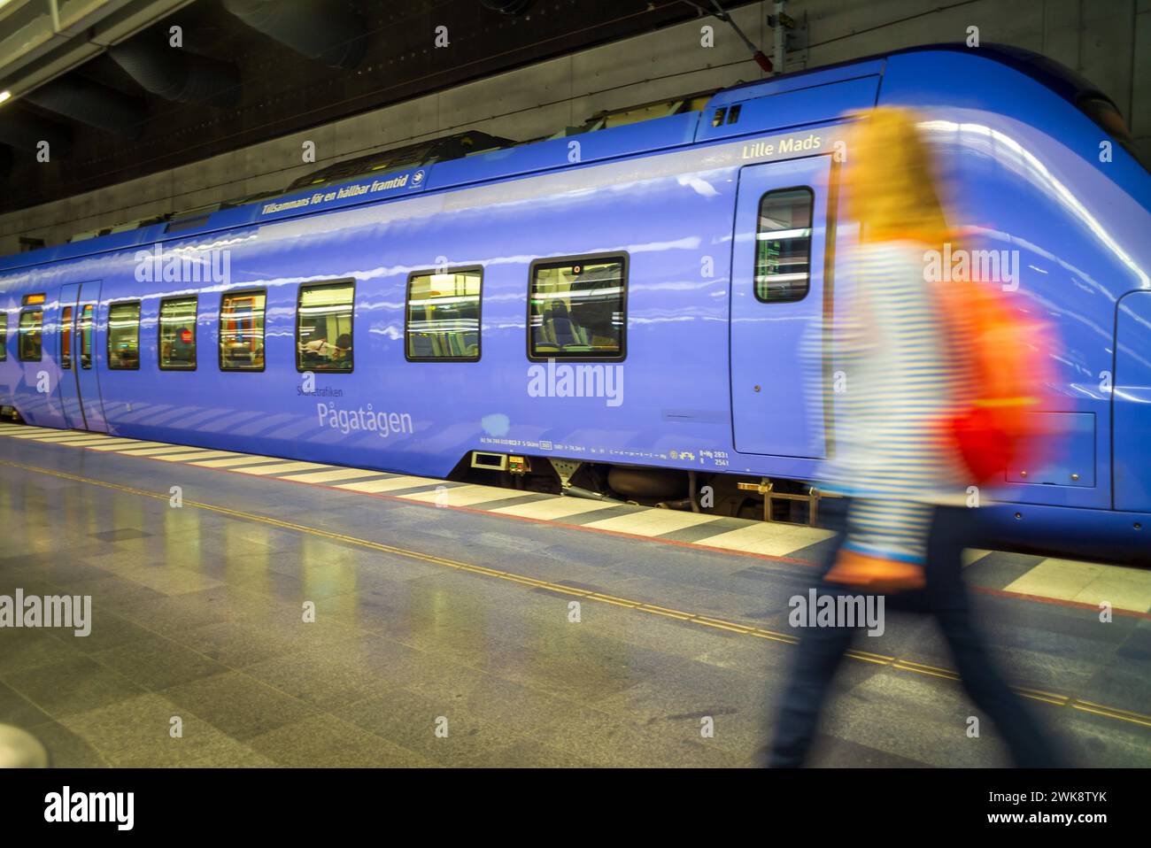 malmoe, sweden, 21 july 2023, train in the railway station. *** malmoe ...