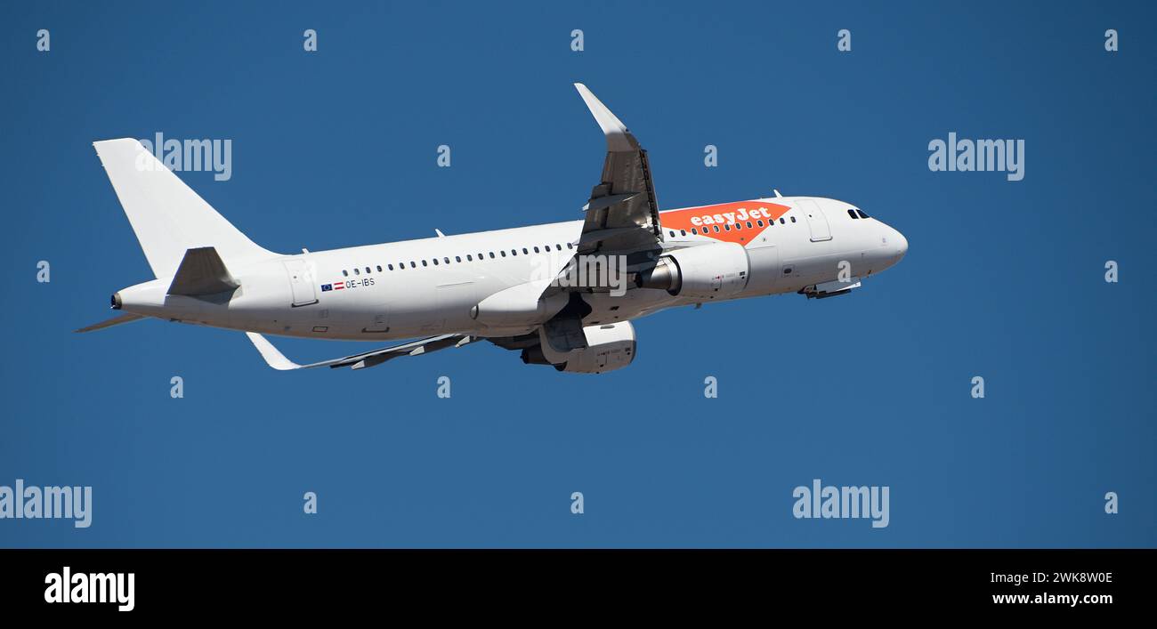 Tenerife, Spain February 16st, 2024. Airbus A320-214. easyJet Airlines ...