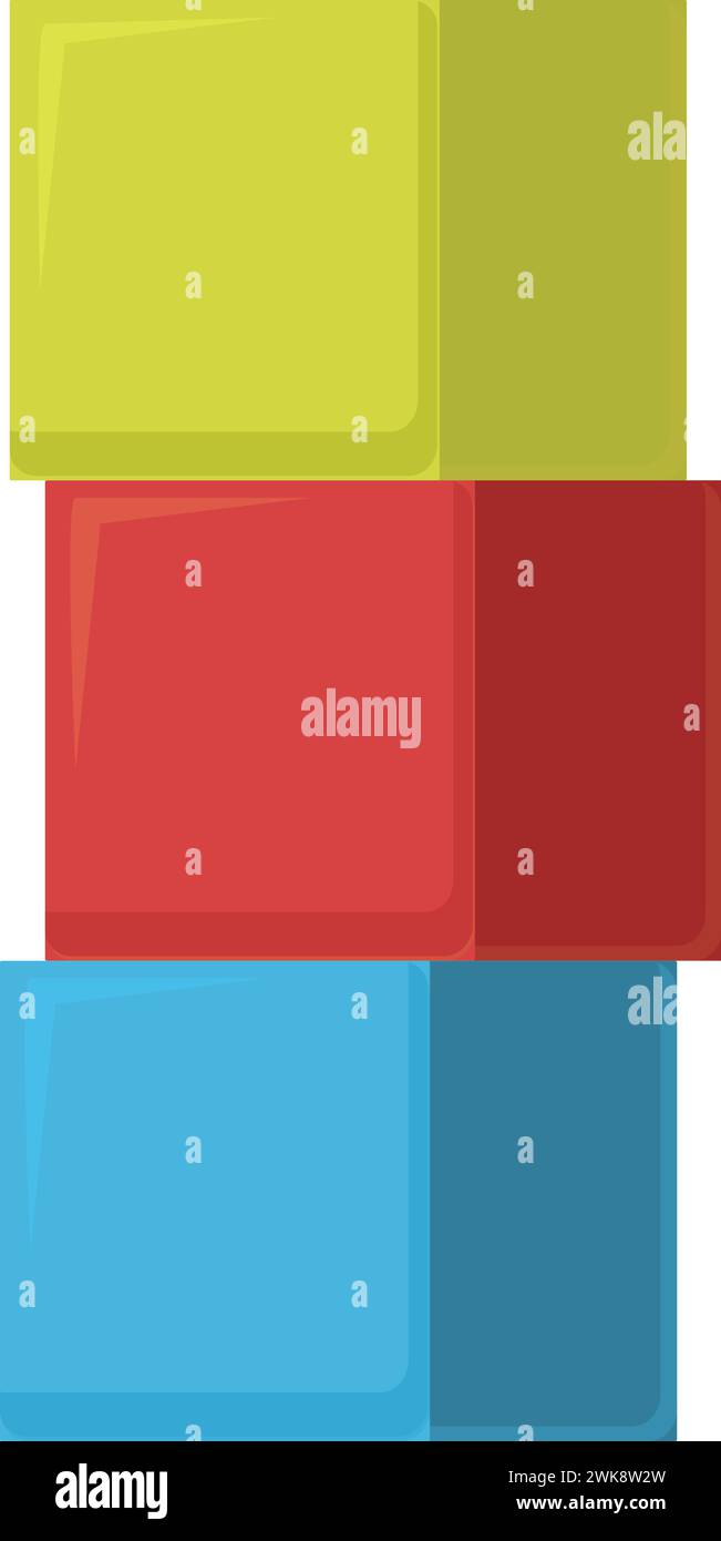 Cubes tower icon cartoon vector. Education playing. Game play dice ...