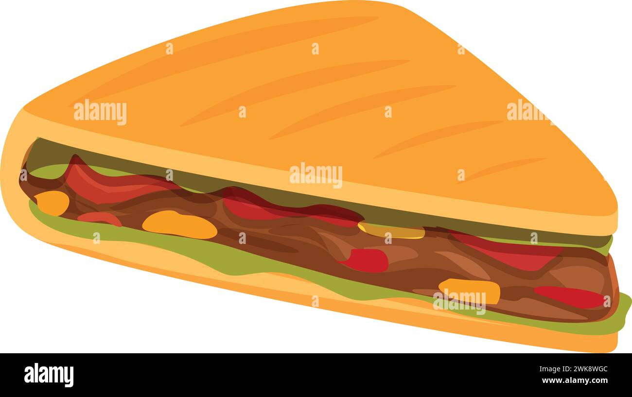 Sandwich quesadilla icon cartoon vector. Menu food. Mexican breakfast Stock Vector Image & Art ...