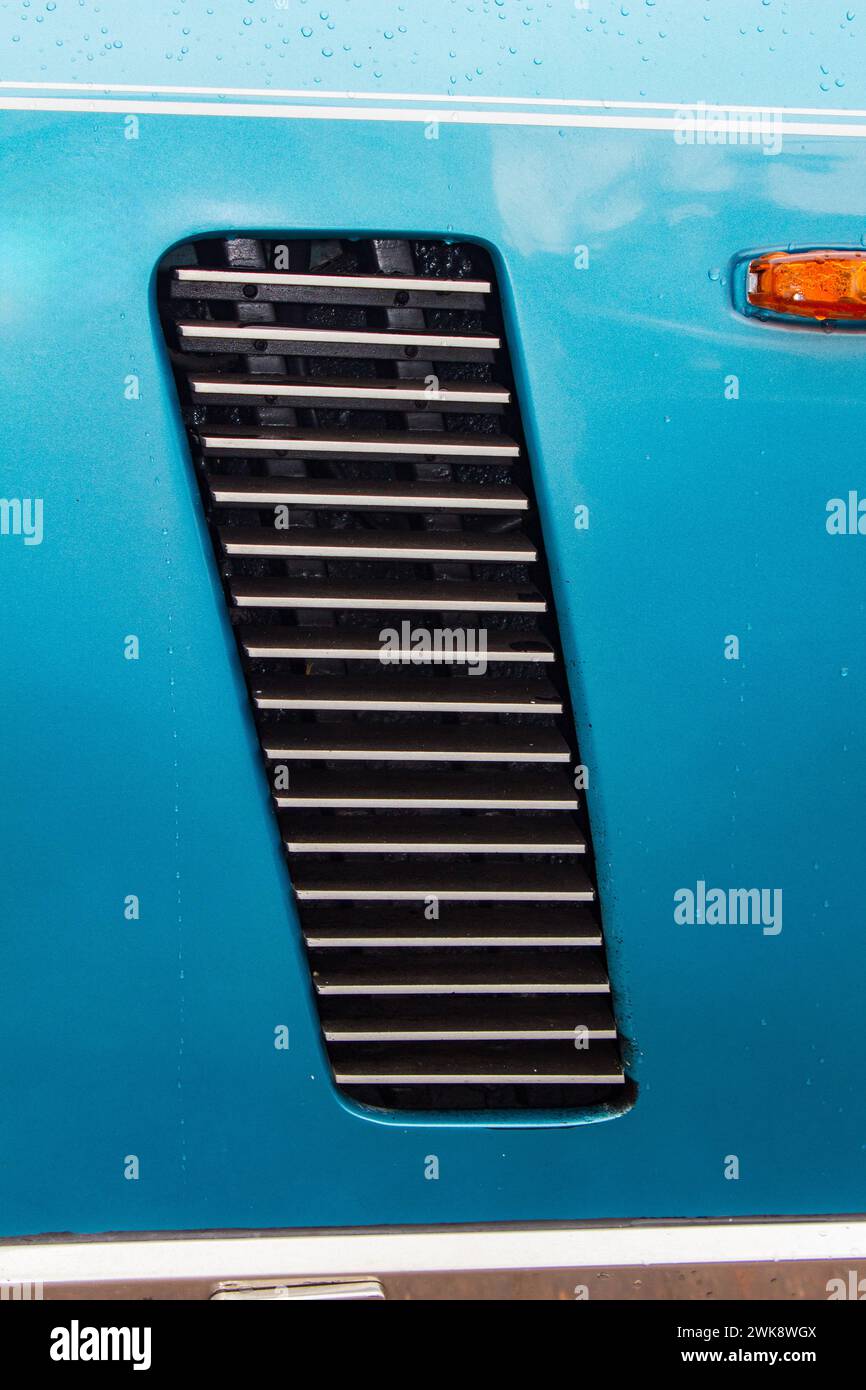 air intake grill Classic car Stock Photo - Alamy