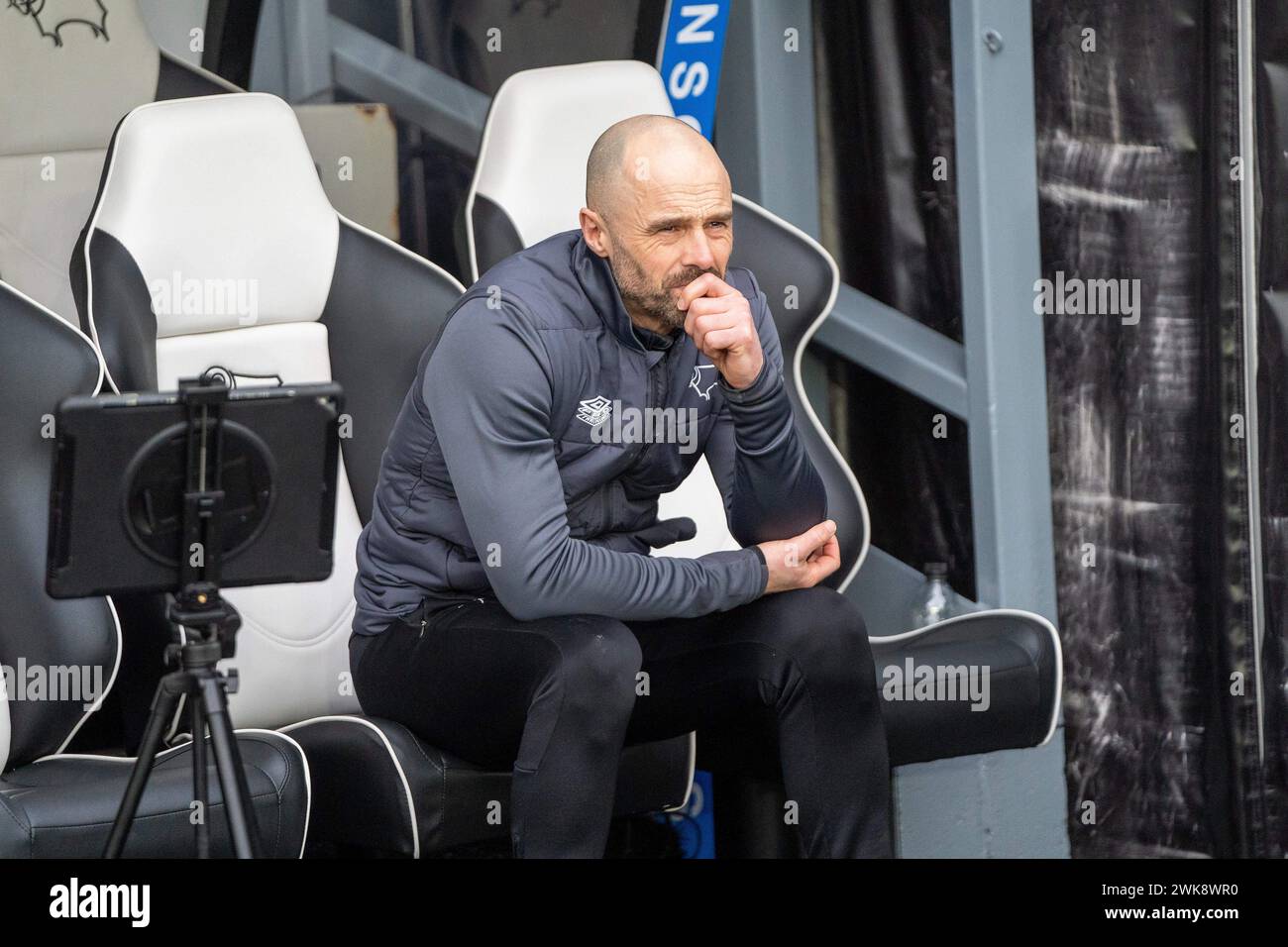 Derby County Manager Paul Warne before the Derby County FC v Stevenage ...