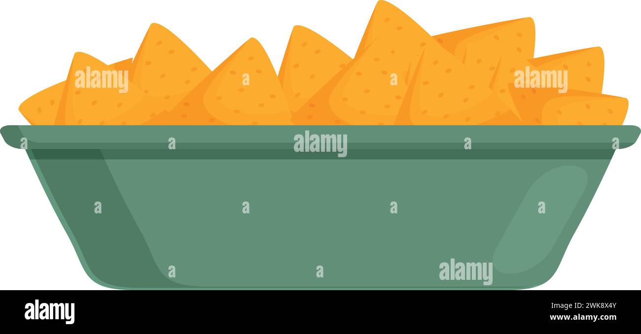 Nachos food dish menu icon cartoon vector. Party sauce. Mexican food ...