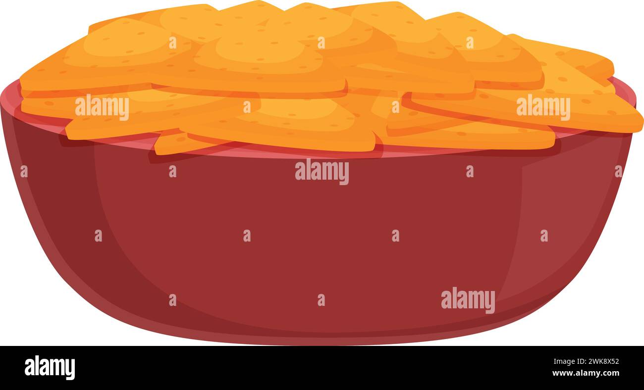 Nachos food plate icon cartoon vector. Corn taco salsa. Dish menu chili ...