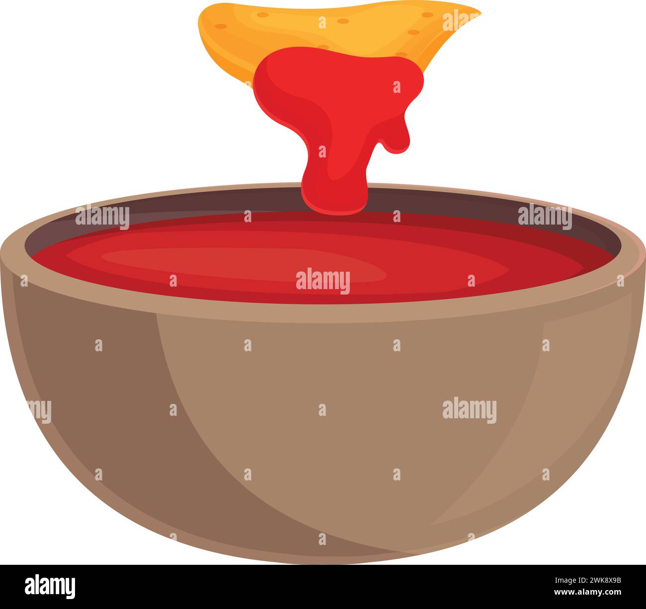 Nachos traditional icon cartoon vector. Salsa sauce. Dish menu crisp ...