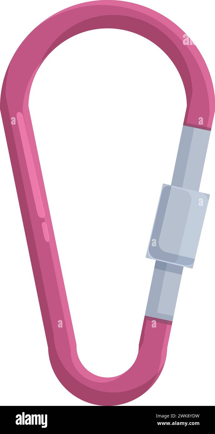 Cliff sport clasp icon cartoon vector. Climbing tool. Safety lock ...
