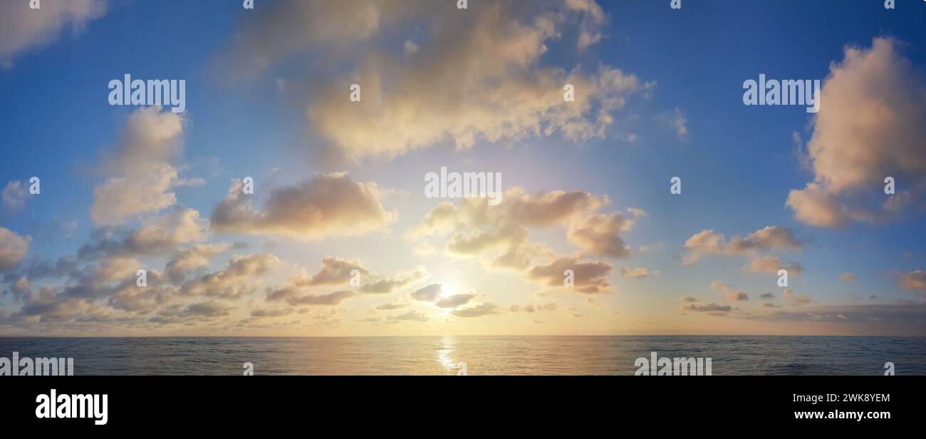 Beautiful nature sunset above sea beach background. Atmosphere ...