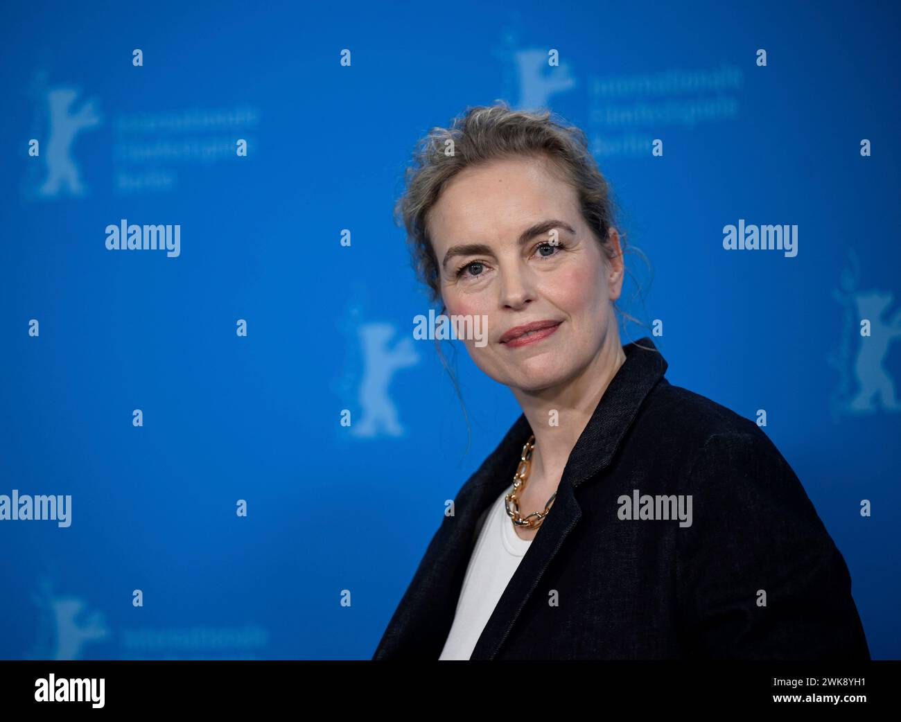 Actor Nina Hoss poses during the photocall of the film "Langue ...