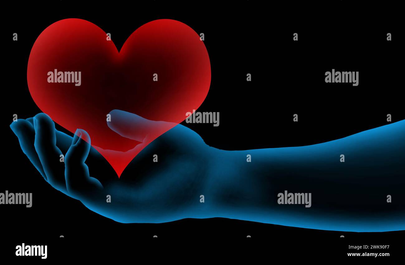 Holographic heart hi-res stock photography and images - Alamy