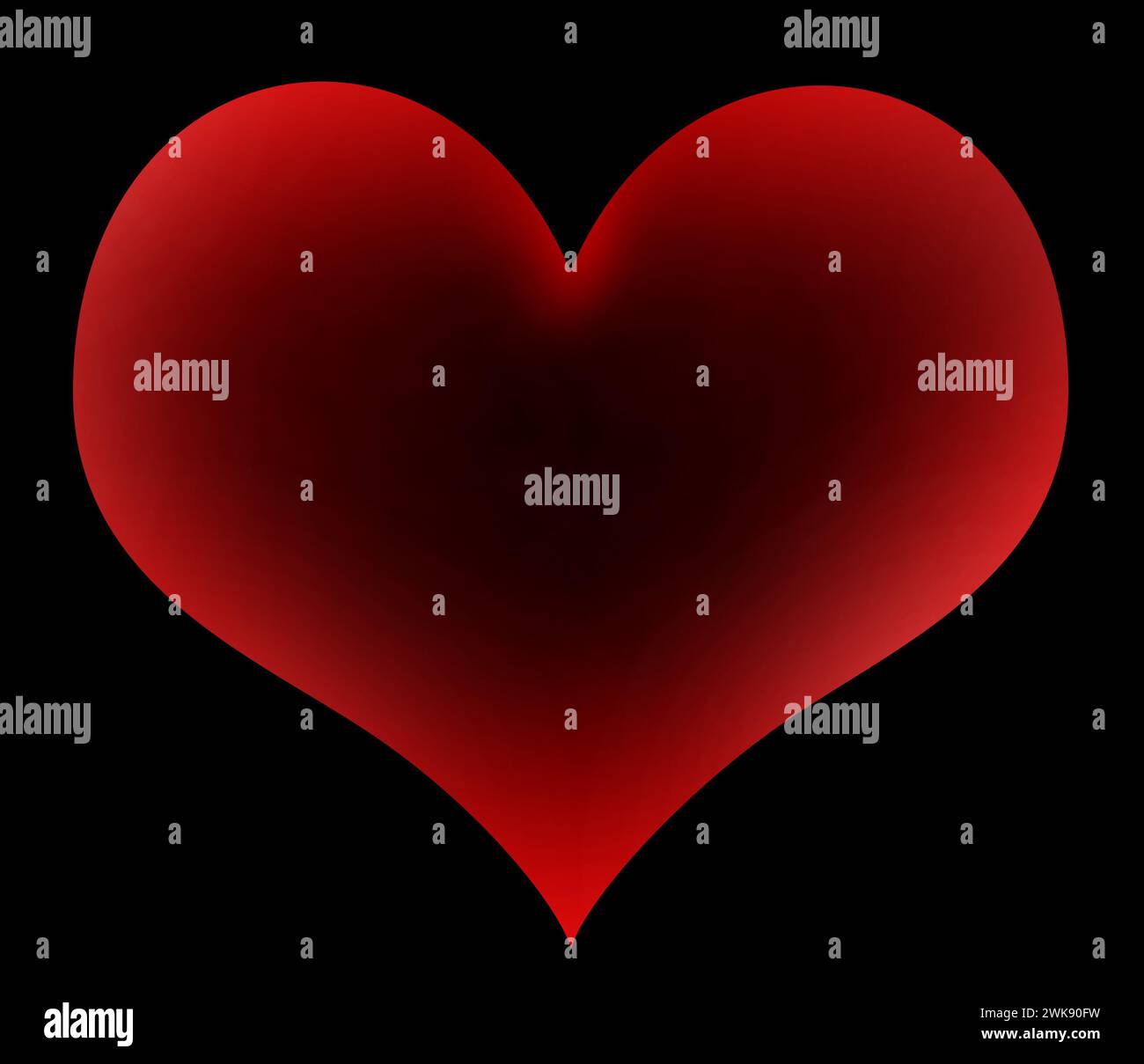 red glow love heart symbol Stock Photo - Alamy