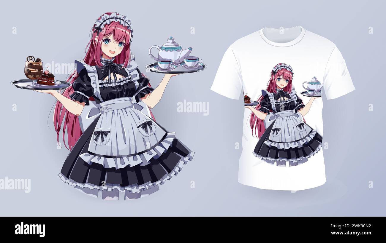 Cartoon pretty maid woman hi-res stock photography and images - Alamy
